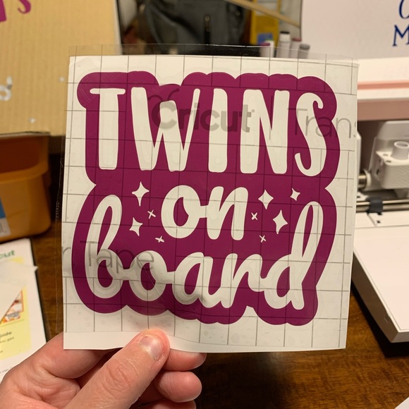 Art | Twins On Board Car Decal Sticker | Poshmark